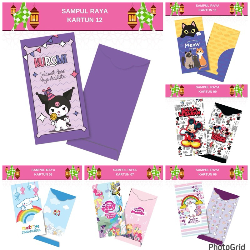 SAMPUL DUIT RAYA KARTUN & VIRAL (1pack 10pcs) READY STOK | Shopee Malaysia