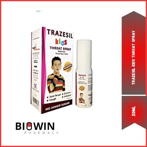 Trazesil Kids Throat Spray 20ml (Sore Throat, Cough, Dryness ...