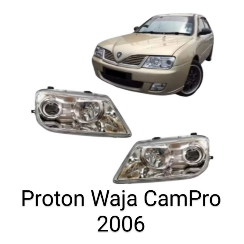 Head Lamp Proton Waja CamPro 2006 Chrome(Sell in Pcs) | Shopee Malaysia