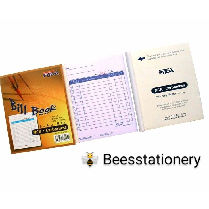 Fuda 6"x7"x2ply NCR Bill Book (Carbonless) | Shopee Malaysia