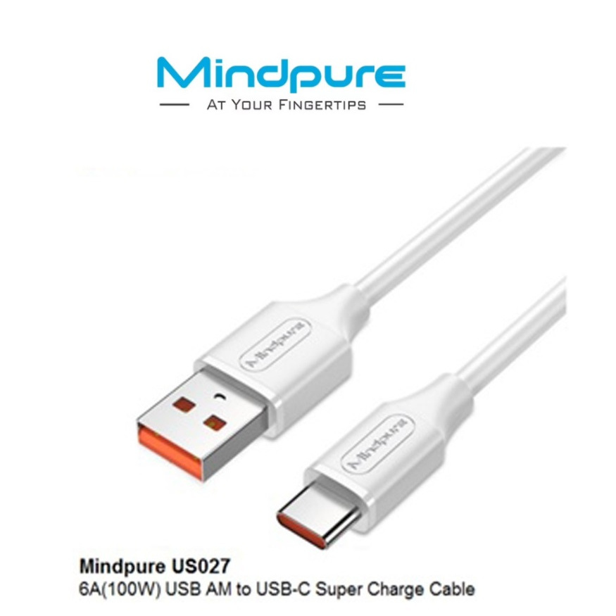 Mindpure US027 USB to USB-C 6A(100W) Super Fast Charge Data Cable Fully ...