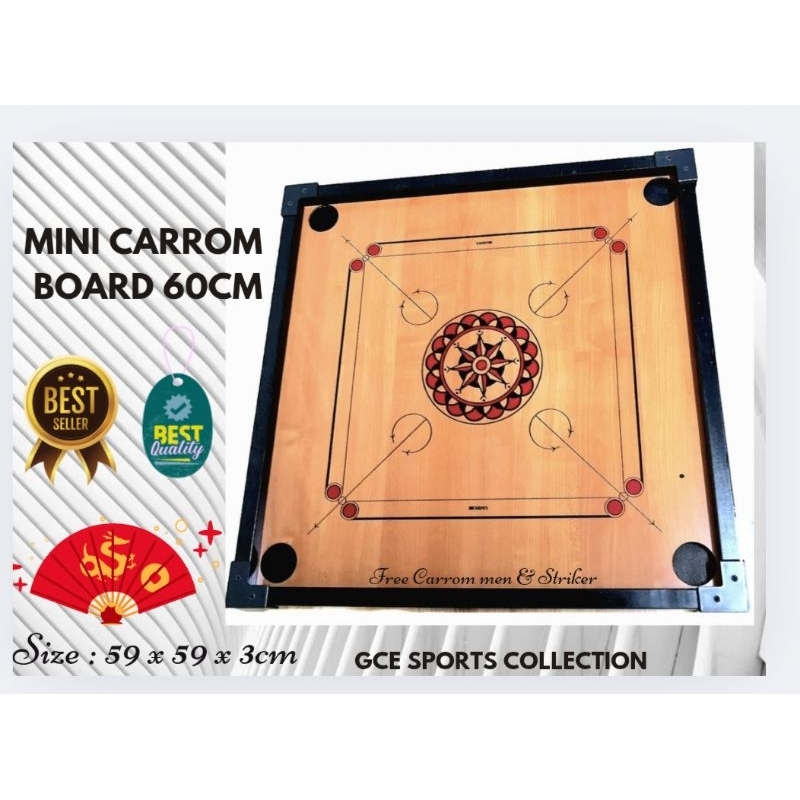 Mini Carrom Board 60cm. | Shopee Malaysia