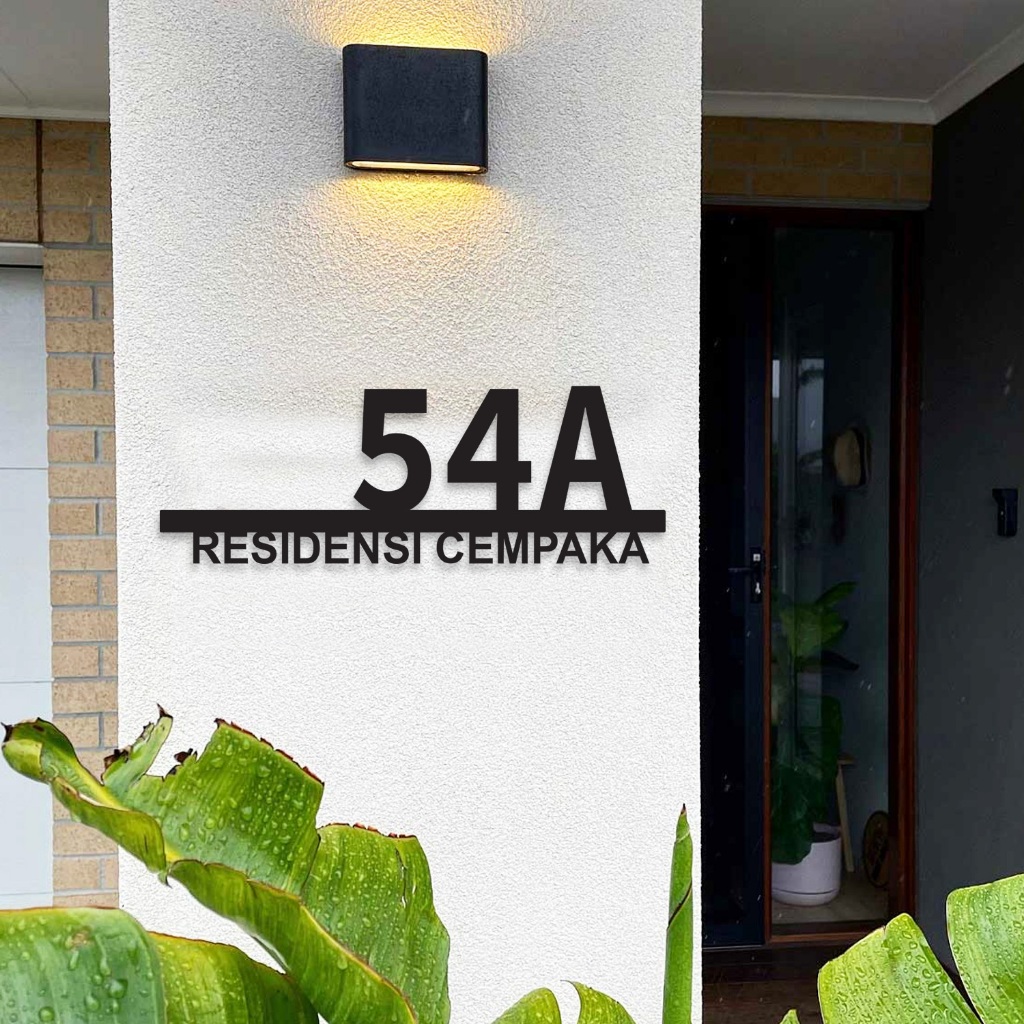 3D RUMAH HOUSE NUMBER FLOATING ACRYLIC ALAMAT ADDRESS HOME DECOR STREET ...