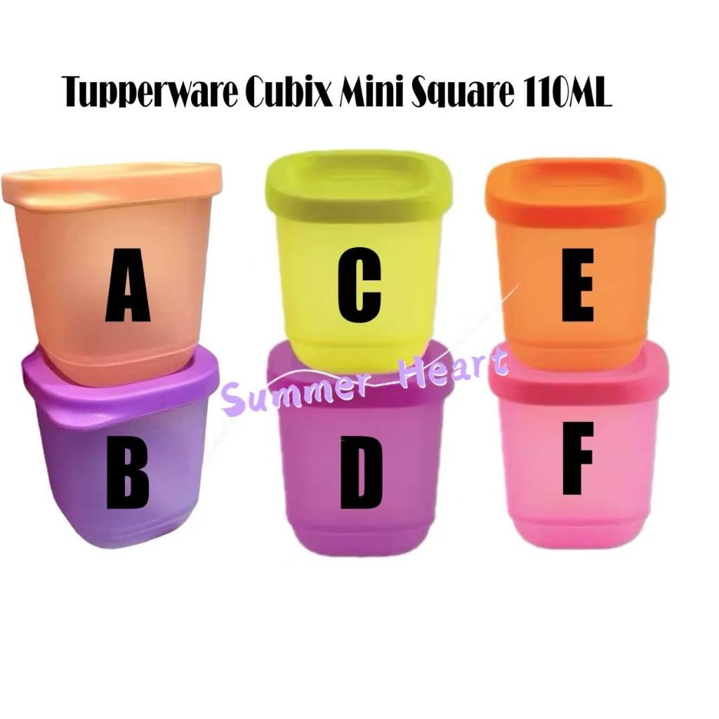 Tupperware Cubix Mini Square 110ml -1PC | Shopee Malaysia