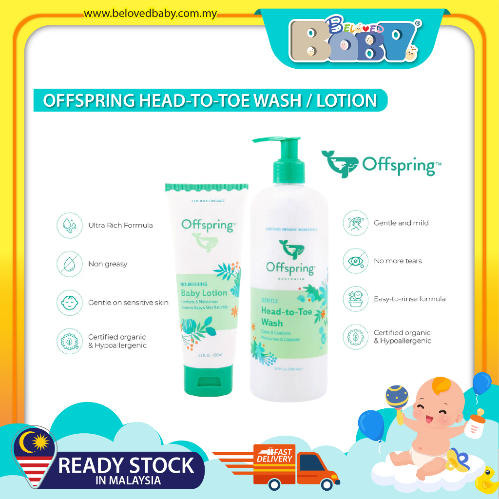 Offspring Head-to-Toe Body Wash / Nourishing Baby Lotion | Shopee Malaysia