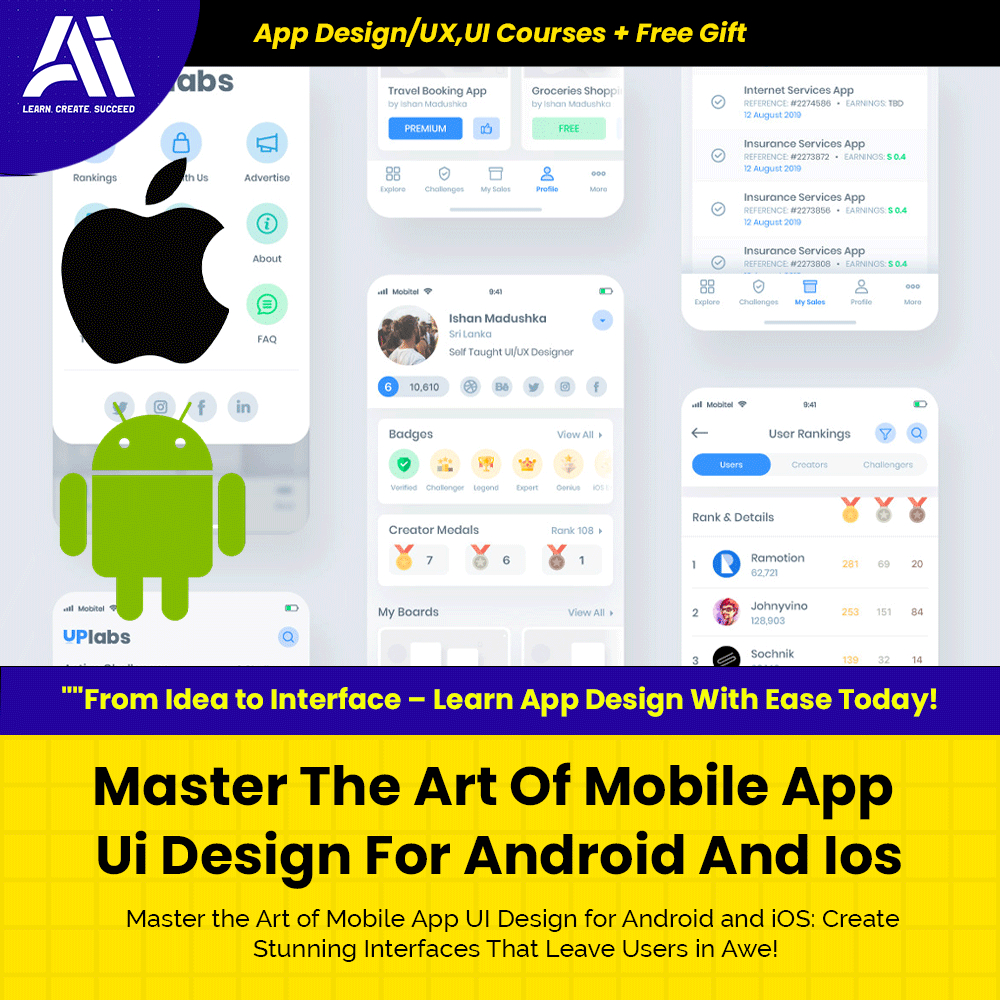 Video Course - Master The Art Of Mobile App Ui Design For Android And ...
