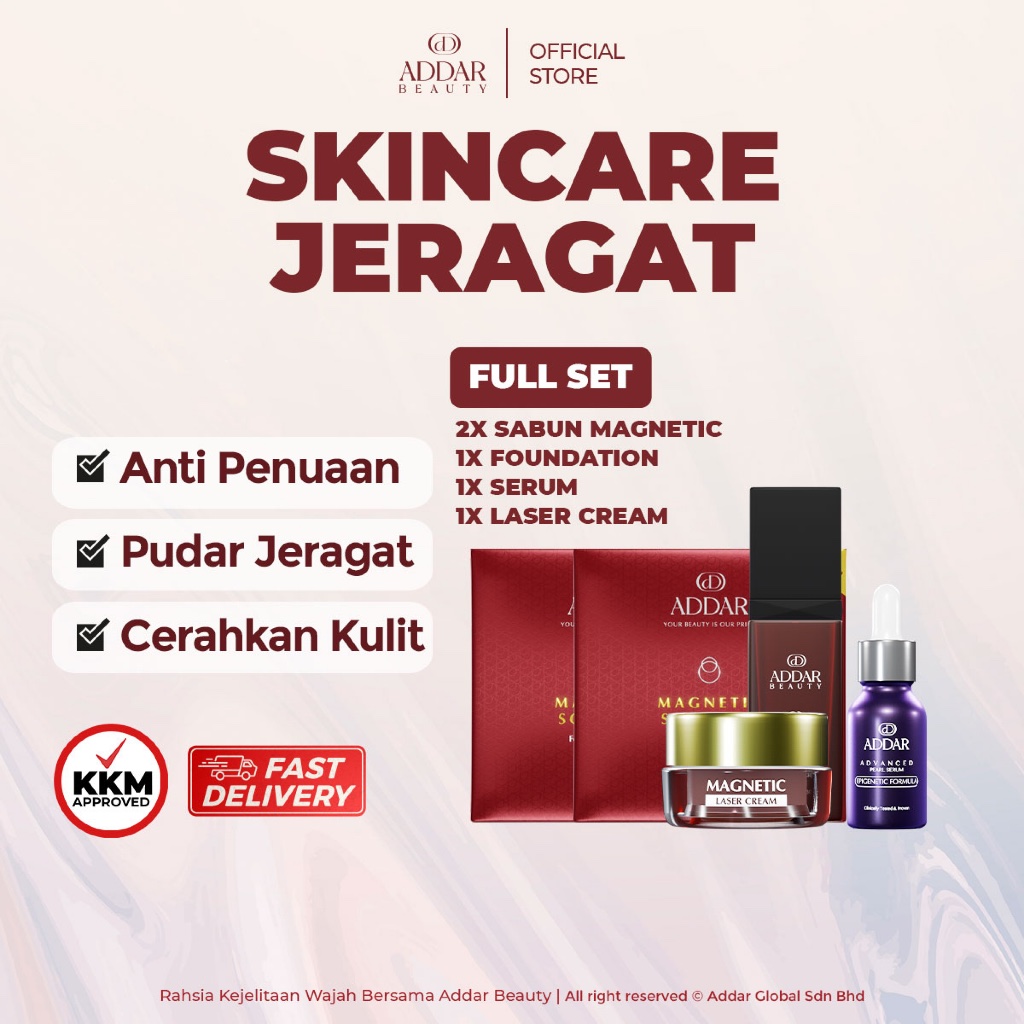 ADDAR BEAUTY Fullset Sabun Muka Jeragat Foundation Full Coverage Serum ...