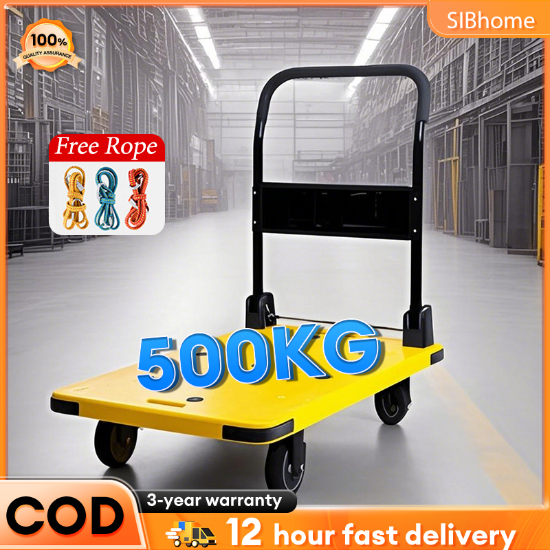 Foldable Trolley Heavy Duty 150KG/500KG/1000KG Hand Truck Iron PVC Troli Barang | Shopee Malaysia
