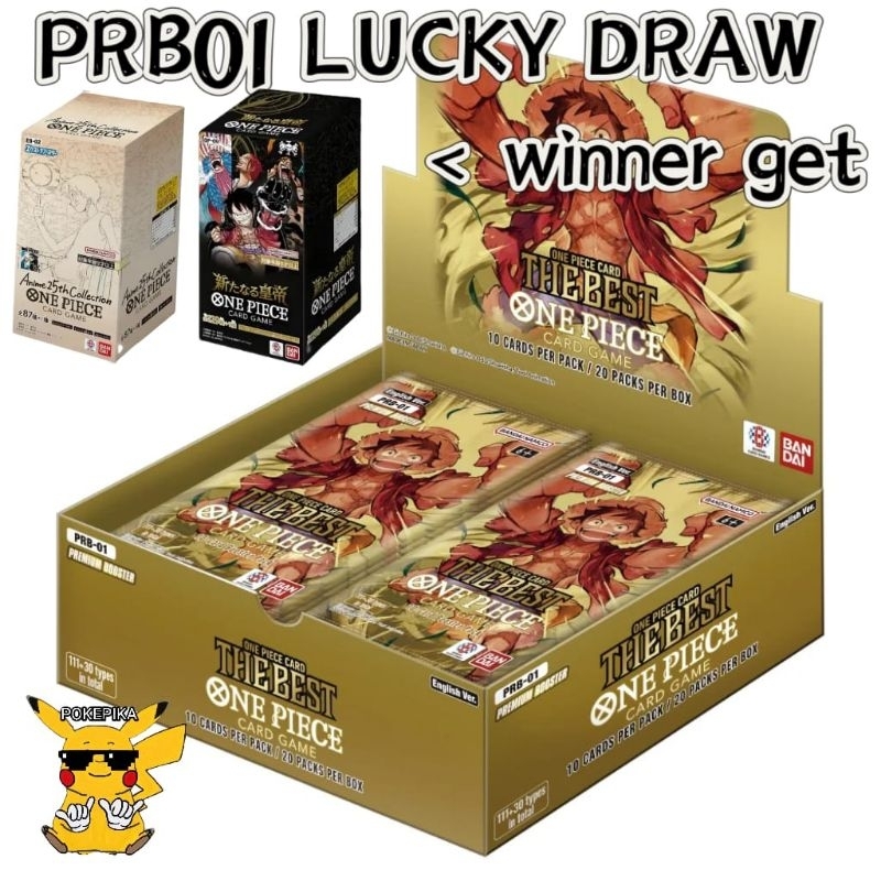 One Piece PRB-01 English Booster Box LUCKY DRAW EVENT- 12 Slot only ...