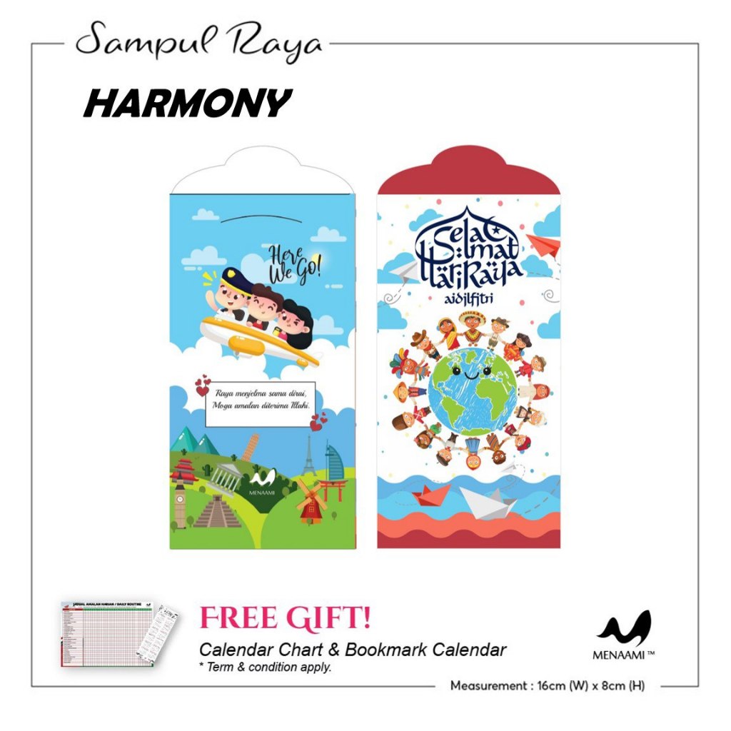 [ PAKET 7+1 PERCUMA ] Harmony Malaysian Sampul Raya Cantik ANGPAO MONEY PACKET SAMPUL DUIT # ...