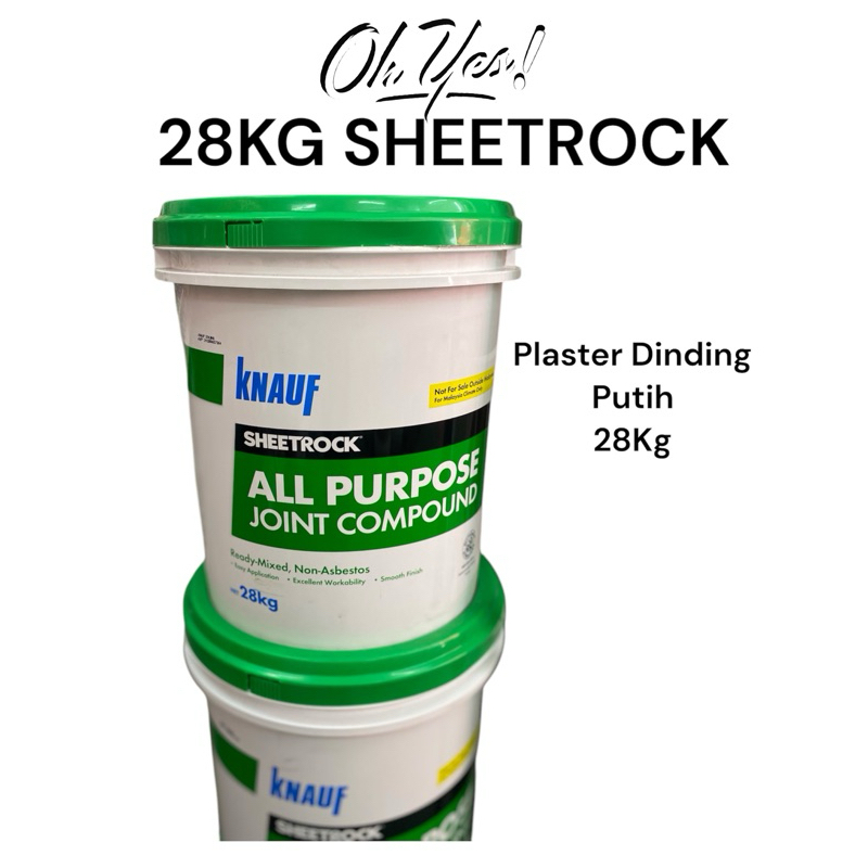 28 KG SHEETROCK (Plaster Dinding) | Shopee Malaysia