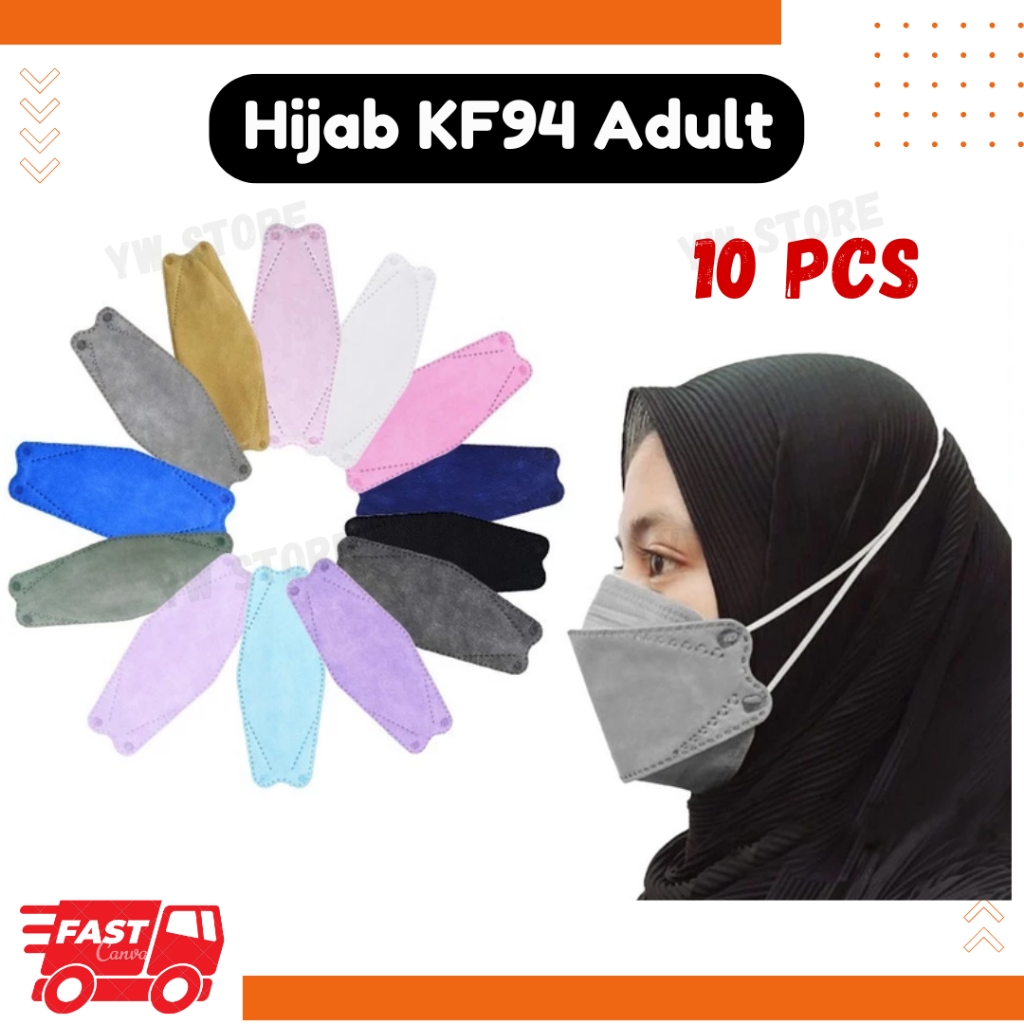 Disposable KF94 Headloop Hijab Face Mask 4 ply Korea Design (Non ...