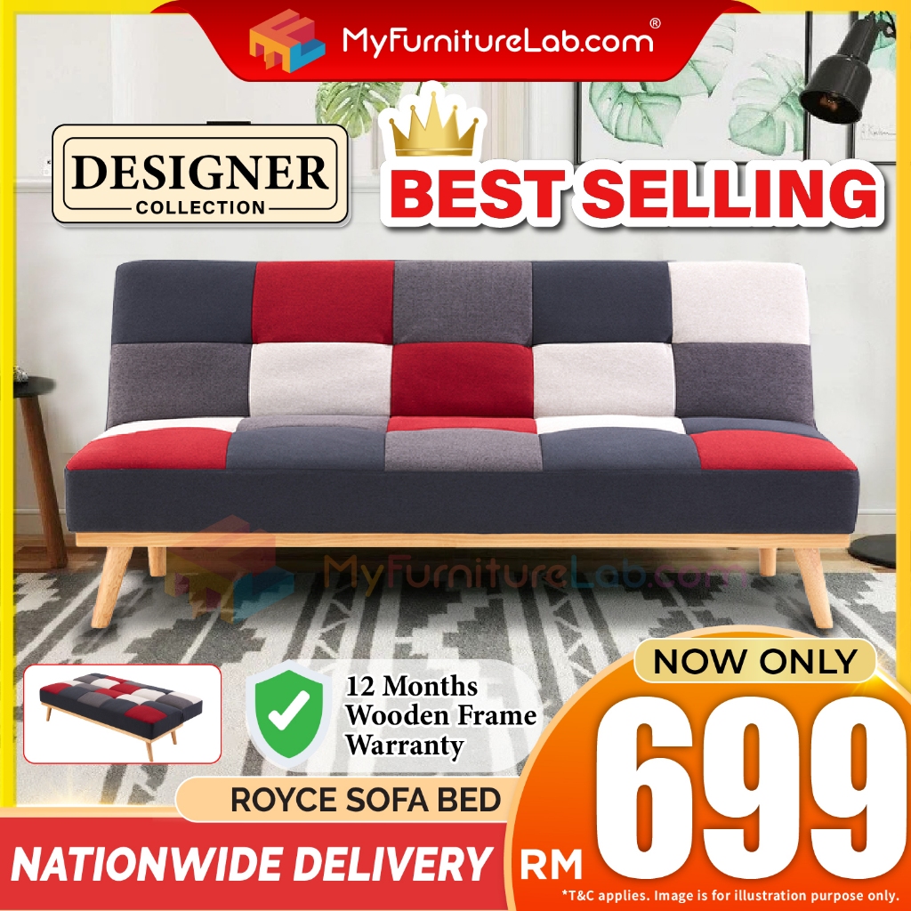 【READY STOCK】𝐌𝐘𝐅𝐔𝐑𝐍𝐈𝐓𝐔𝐑𝐄𝐋𝐀𝐁®:ROYCE 3 Seater Sofa Bed Katil Sofa Murah ...