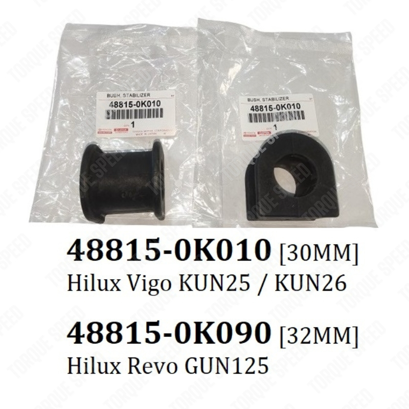 Toyota Front Stabilizer Bar Stab Bush 48815-0K010 30MM 0K090 32MM Hilux ...