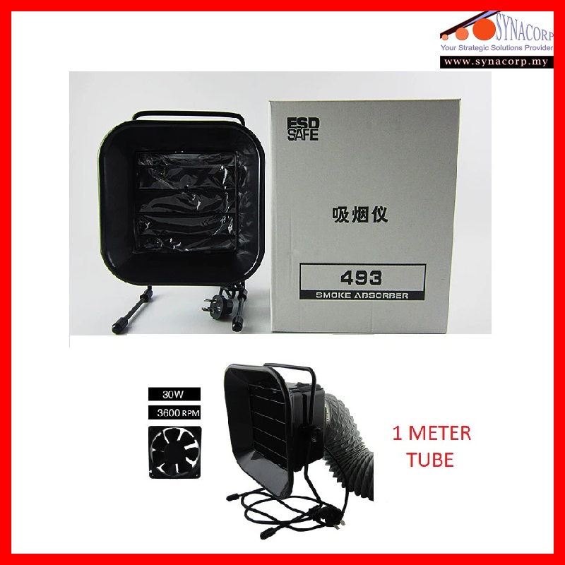 Solder Smoke Fume Absorber Extractor 493 30W Soldering Carbon Exhaust ...