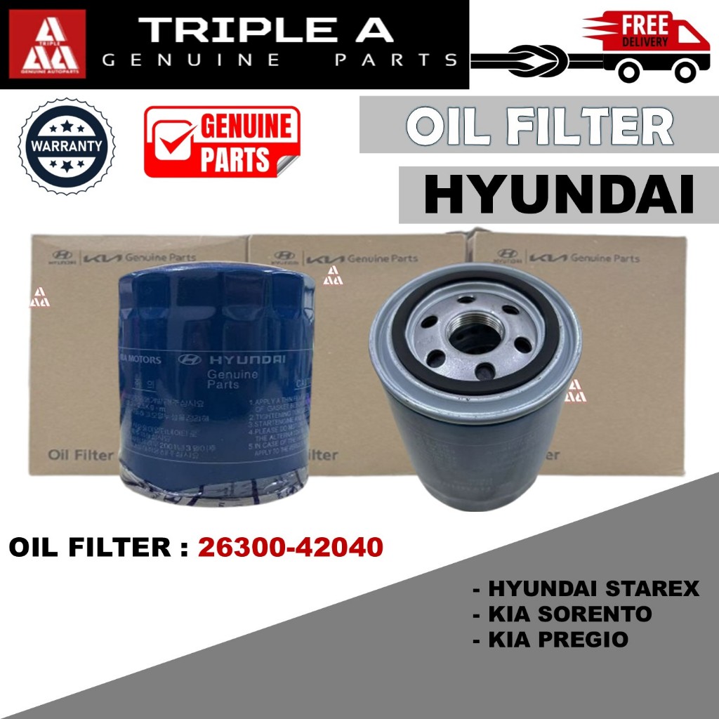 ORIGINAL HYUNDAI KIA Oil Filter 26300-42040 - STAREX / KIA SORENTO ...