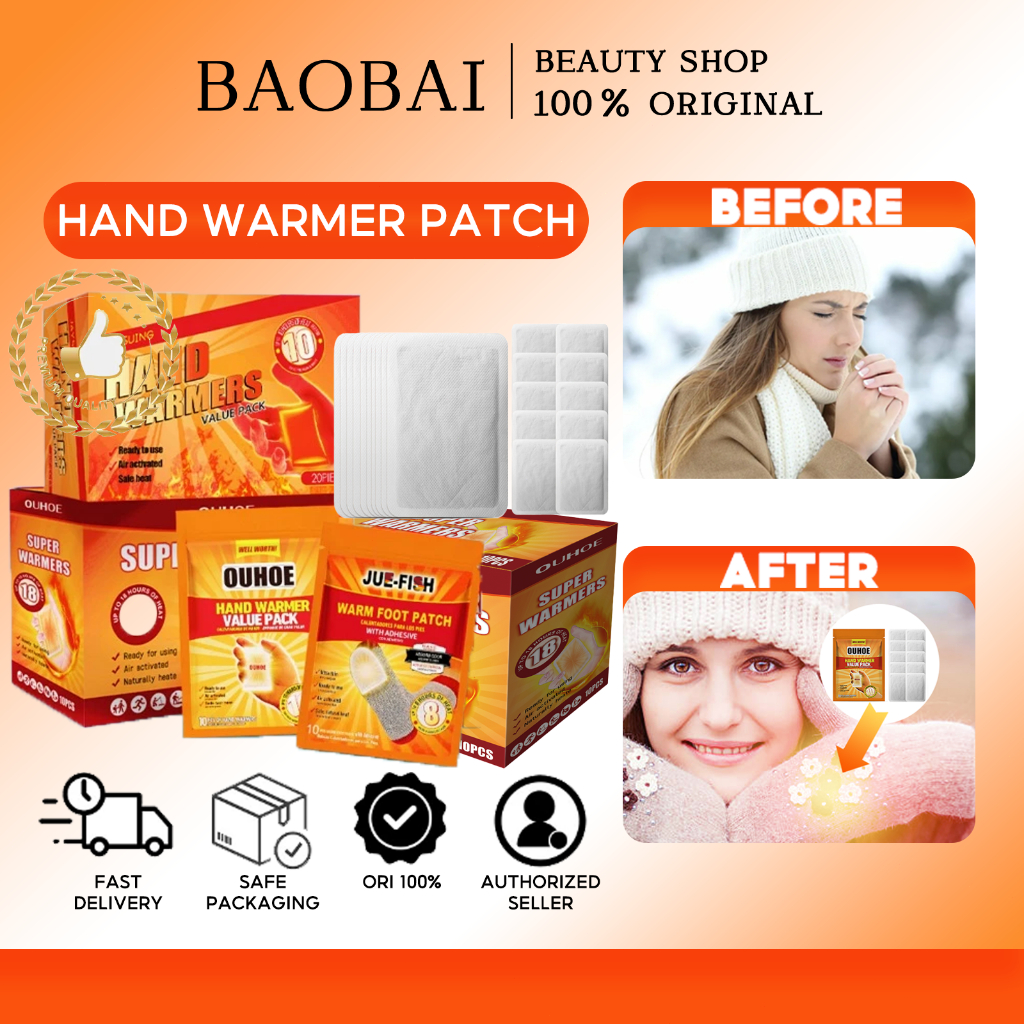 【🔥Harga Borong】Hand Warmer Patch/Body Warmer/Hand Warmer Pad/Baby Cold ...