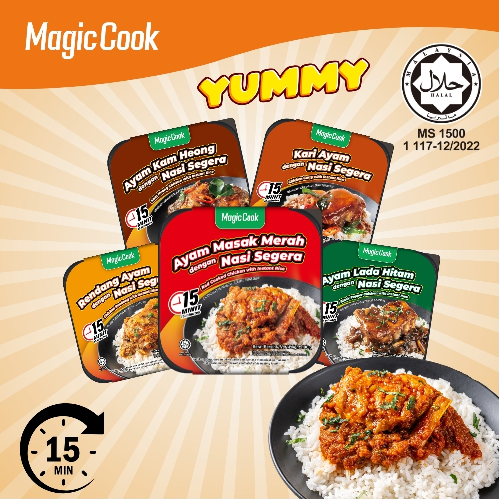 Magic Cook Nasi Ready to eat rice Makanan travel food Self-Heating Rice ...