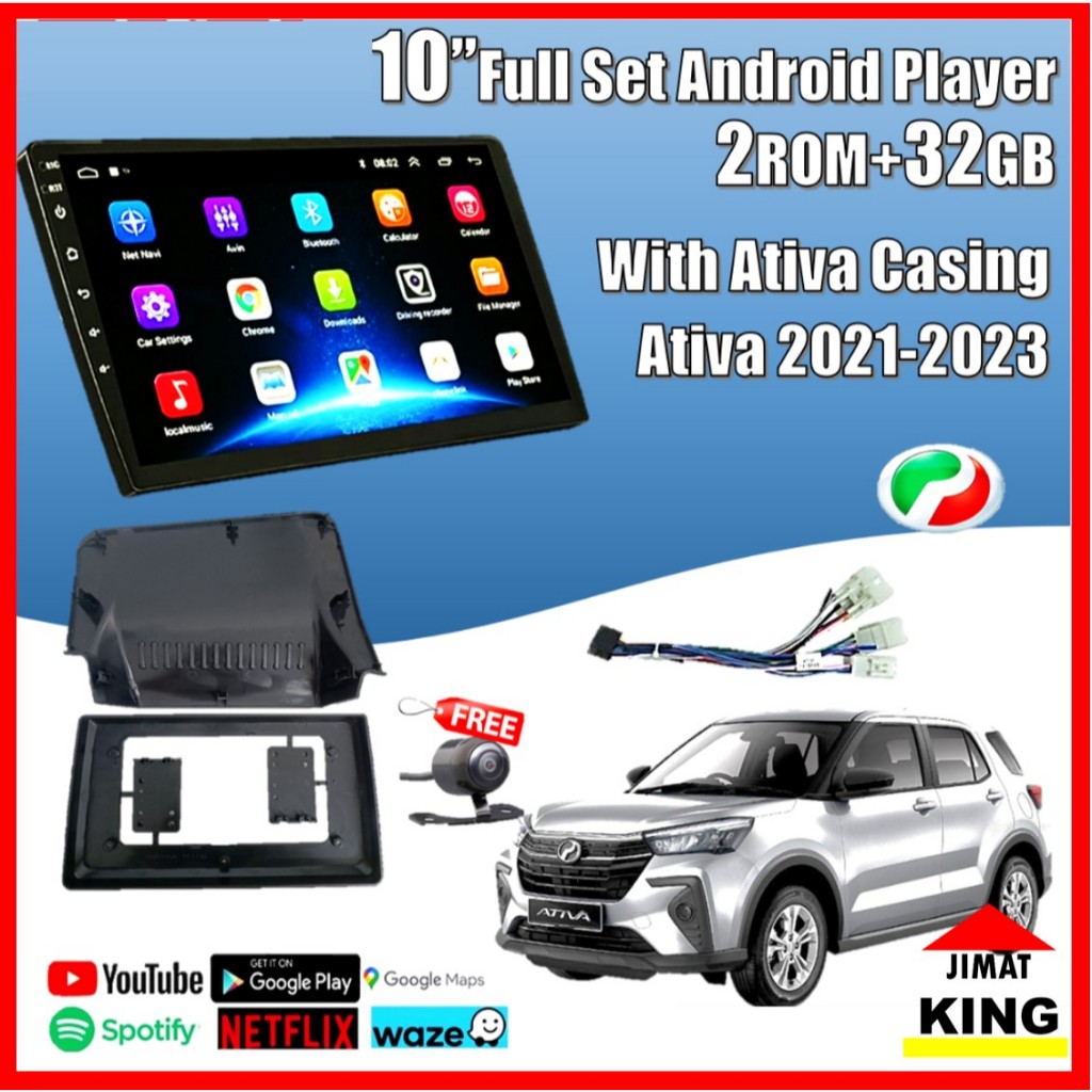Perodua Ativa 2021-2023 10" Android Player Car Player IPS Screen 2Ram ...