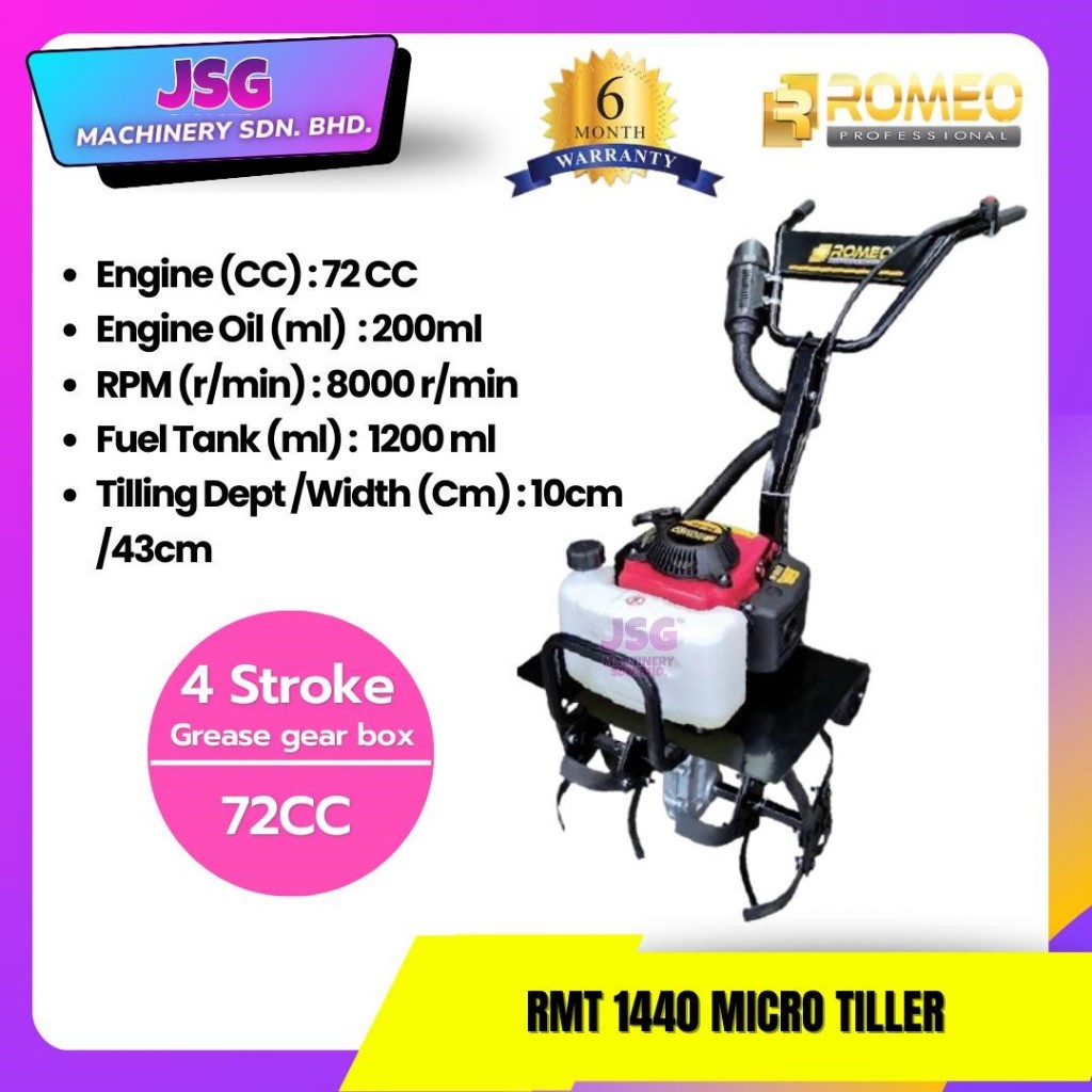 ROMEO PROFESSIONAL MICRO TILLER RMT1440. | Shopee Malaysia
