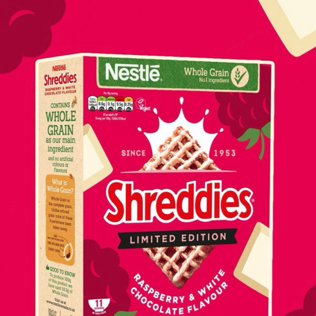 New!! Limited Edition Nestle SHREDDIES® Raspberry & White Chocolate ...