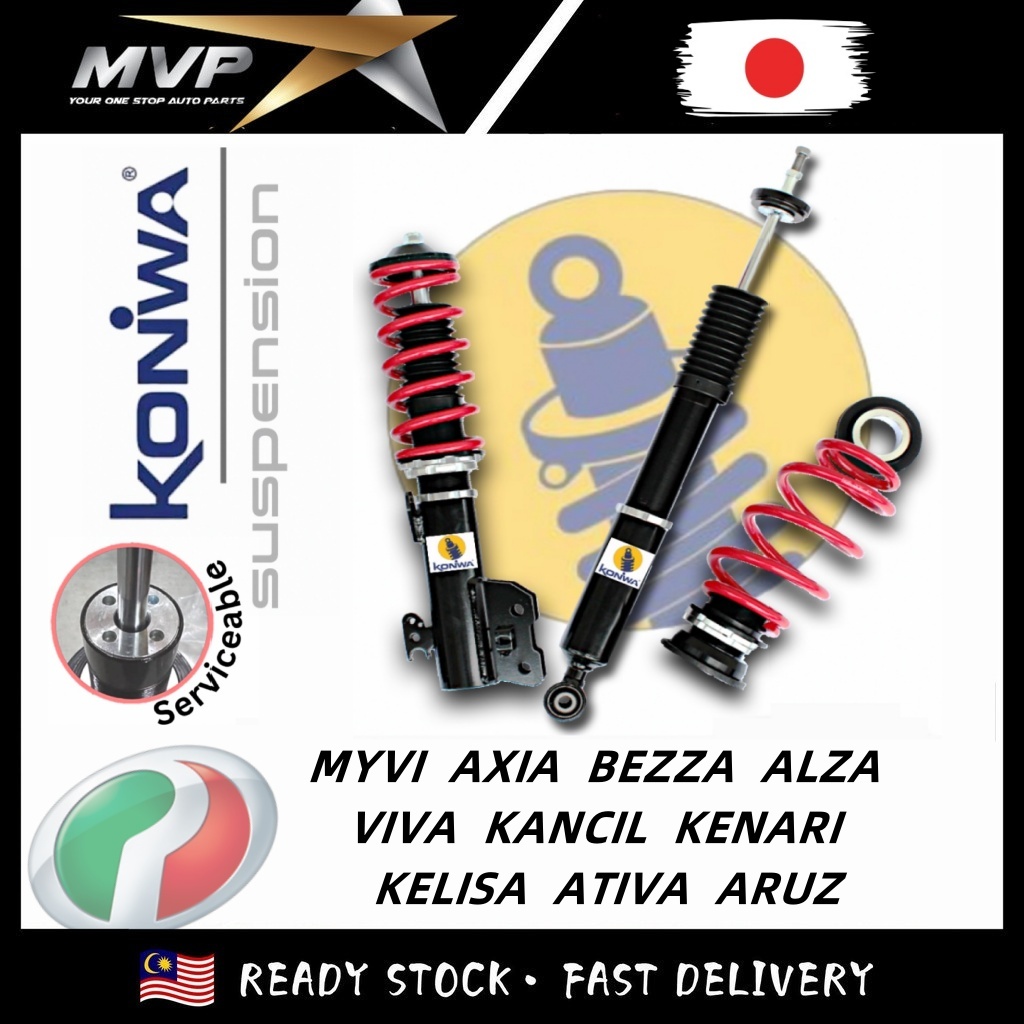 Koniwa Hi Low Bodyshift Adjustable Absorber - Perodua Axia Bezza Myvi ...