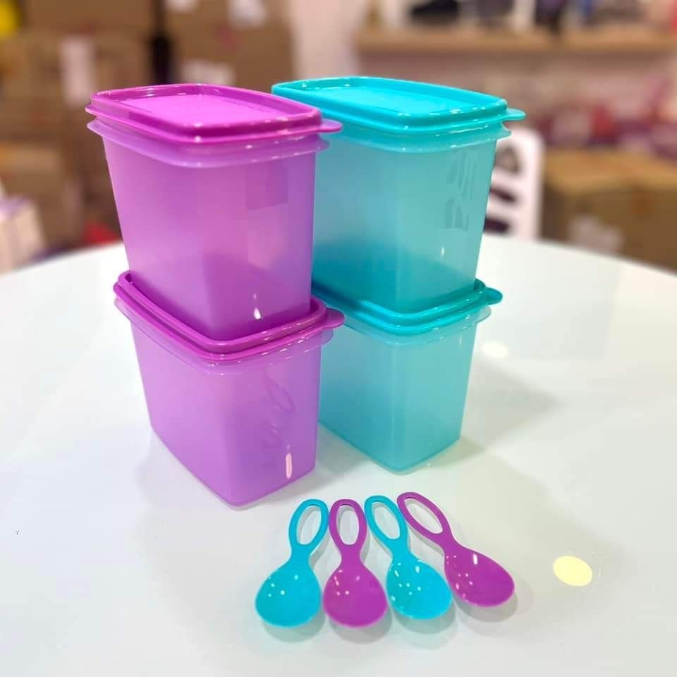 Tupperware Shelf Saver with Spoon 840mL (2pcs) | Shopee Malaysia