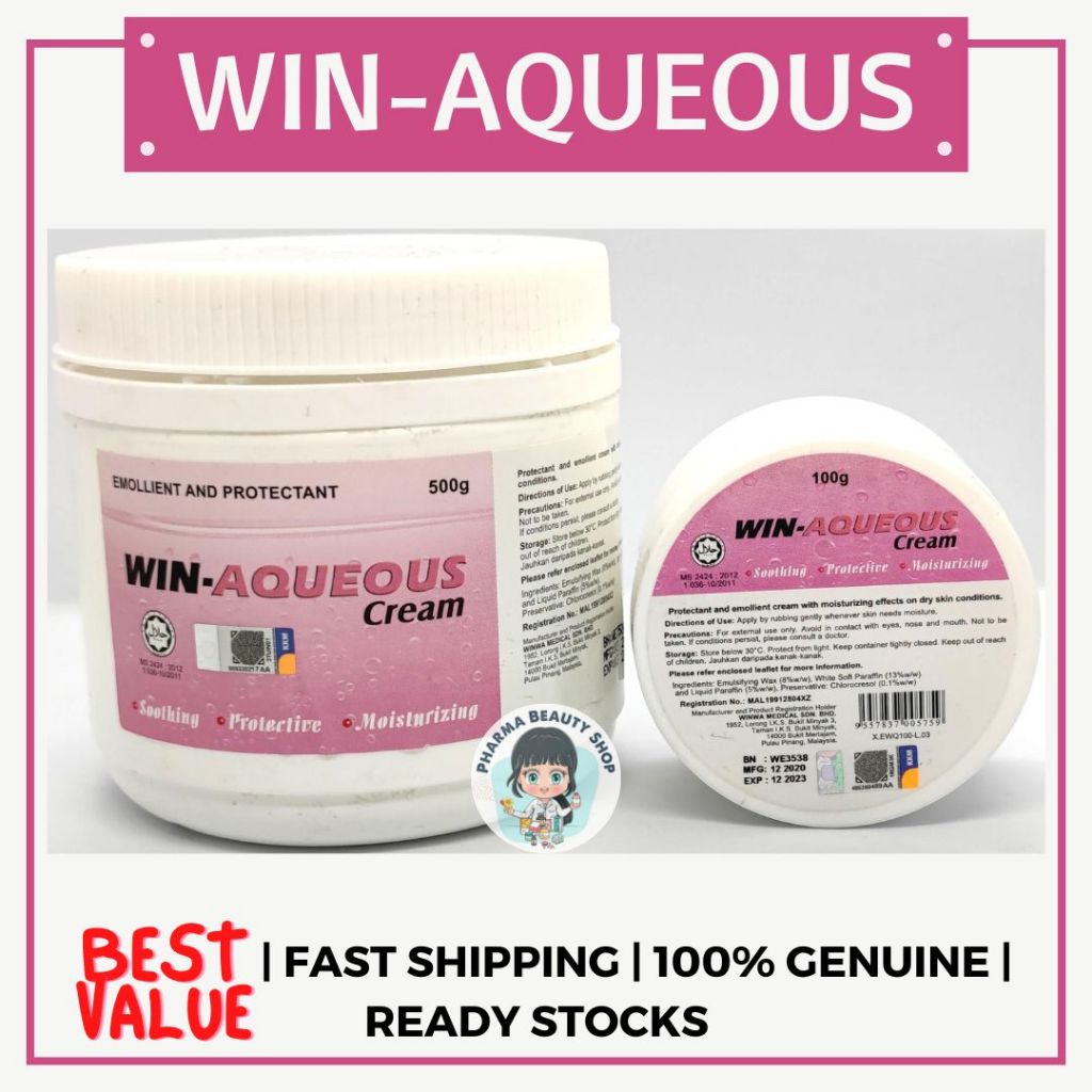 Win-Aqueous Cream 100g / 500g - To Moisturize Eczema/ Psoriasis Skin ...