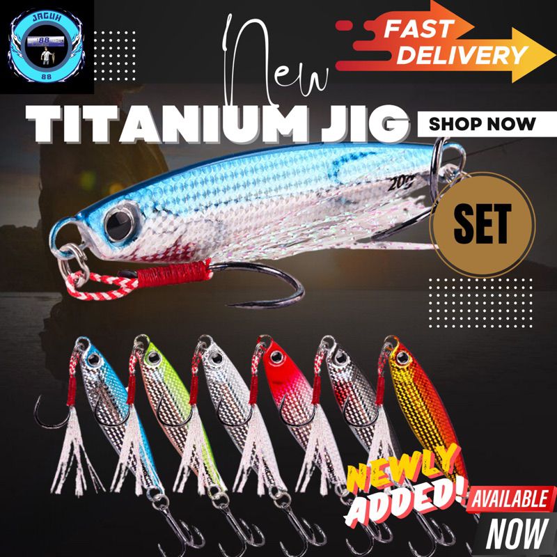 【Titanium Jig Set】Metal jig Micro jig 7g/10g/15g/20g lead fish iron ...