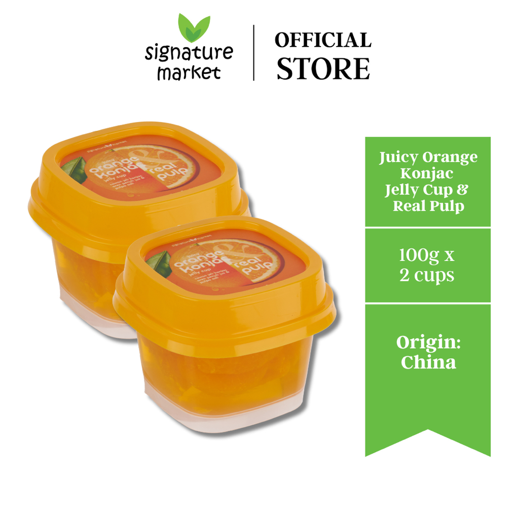 Signature Market Juicy Orange Konjac Jelly Cup & Real Pulp (100g x 2 ...