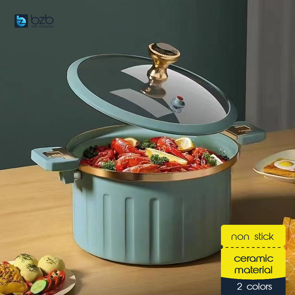 Enamel Micro Pressure Cooker Multipurpose Meat Stewing Soup Cooking Pot ...