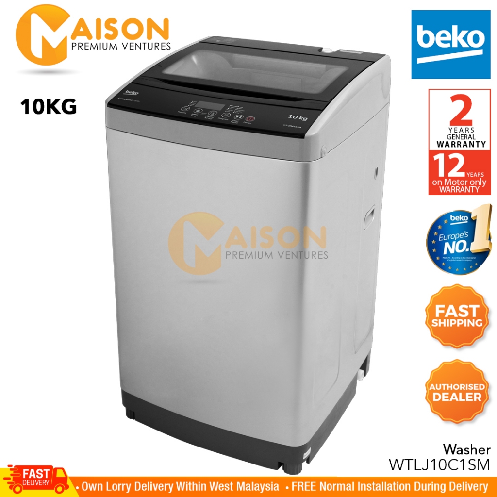 [Display Set] Beko Top Load Washer 10KG WTLJI10C1SM (Europe Brand ...