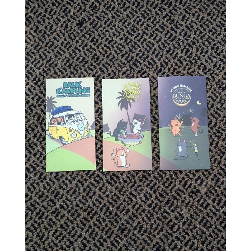 SAMPUL RAYA CORAK KUCING (8 KEPING - 1 pack). MONEY PACKET RAYA ...