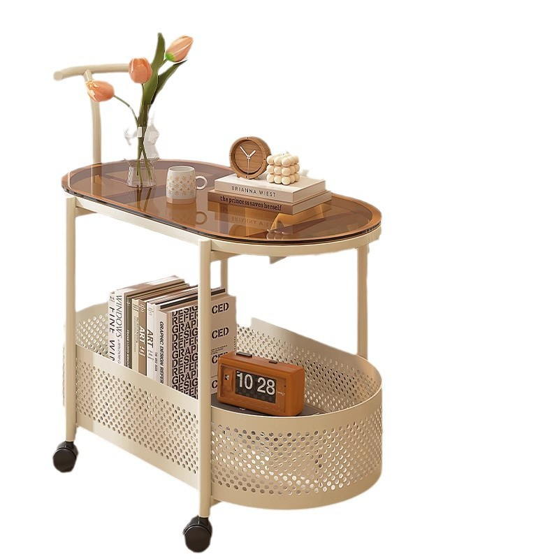 Snack Trolley Storage Rack Movable Side Table Coffee Table Creative ...