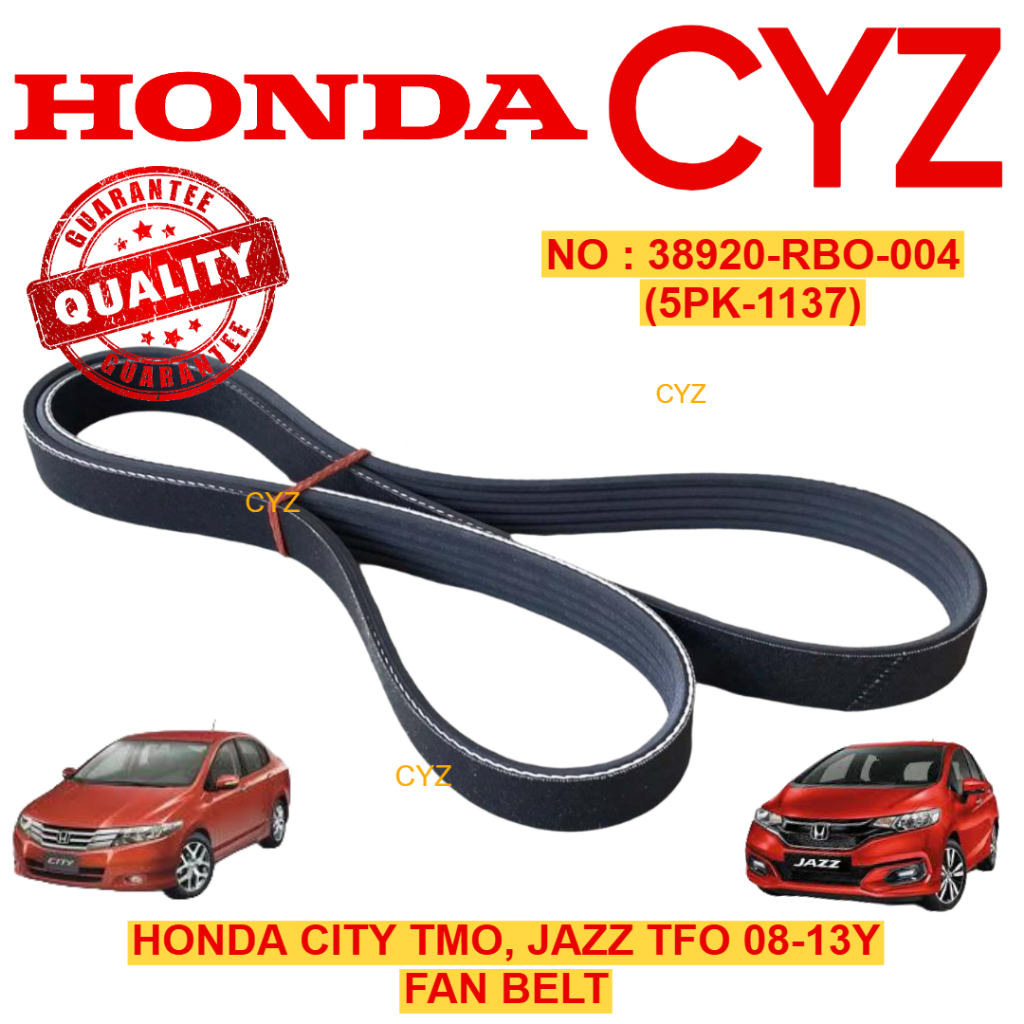 Fan Belt HONDA CITY TMO, JAZZ TFO 08-13Y 5PK1137 (38920-RBO-004 ...