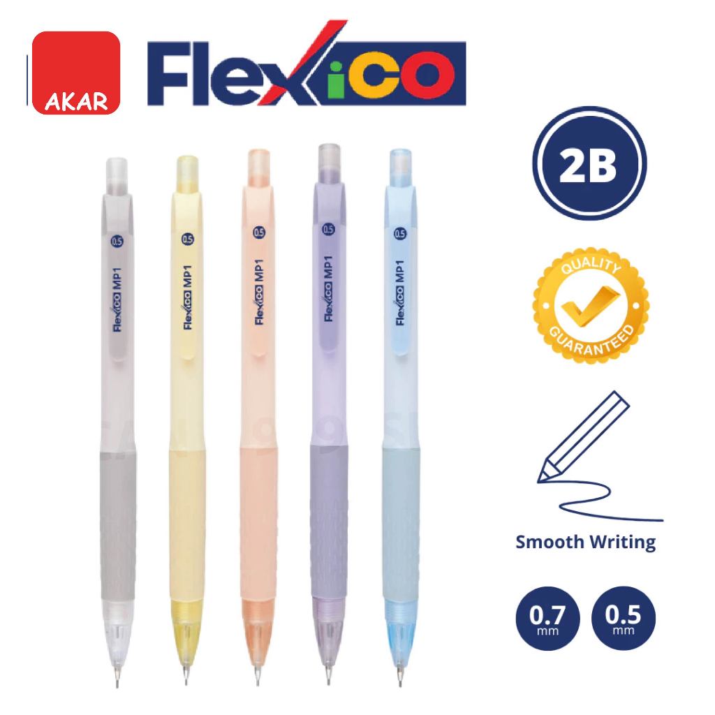 Pensel Mekanikal Flexico MP01 0.5mm / 0.7mm | Flexico Mechanical Pencil ...
