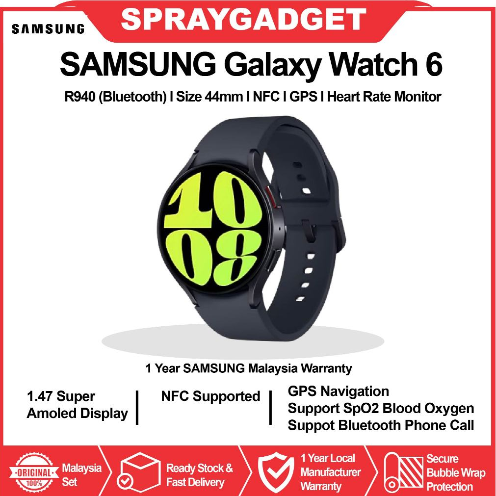 [PROMO] Samsung Galaxy Watch 6 44MM (R940) l NFC l GPS Navigation 🎁 ...