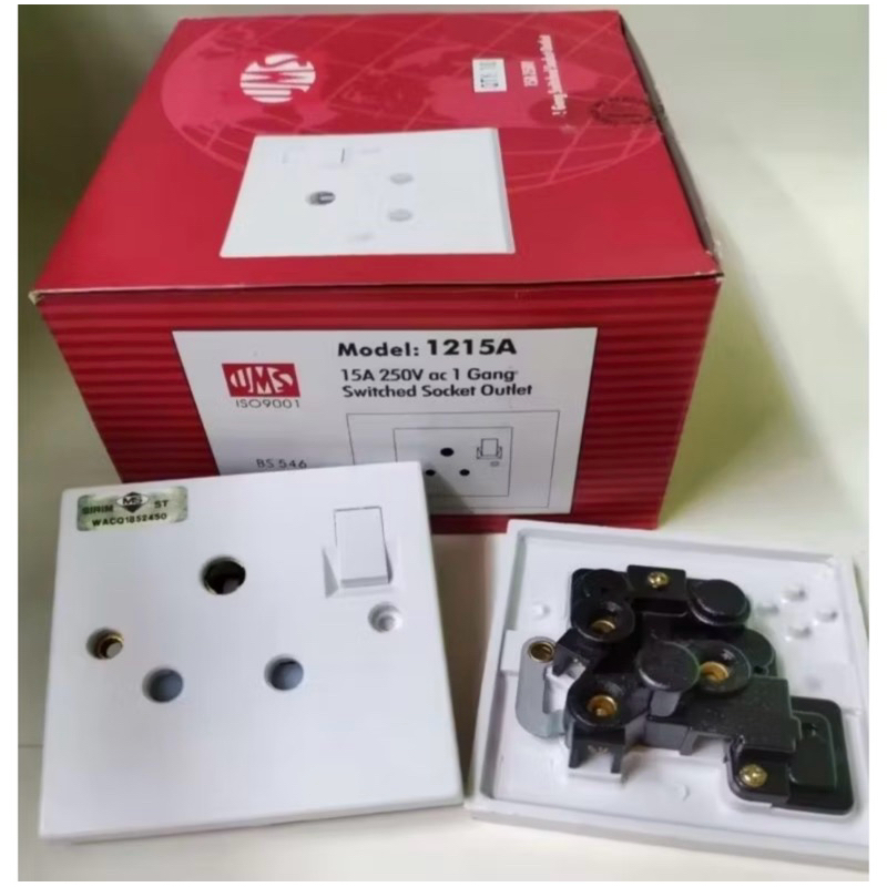 Ums 15A Switch Socket; Sirim Approval; 240v | Shopee Malaysia