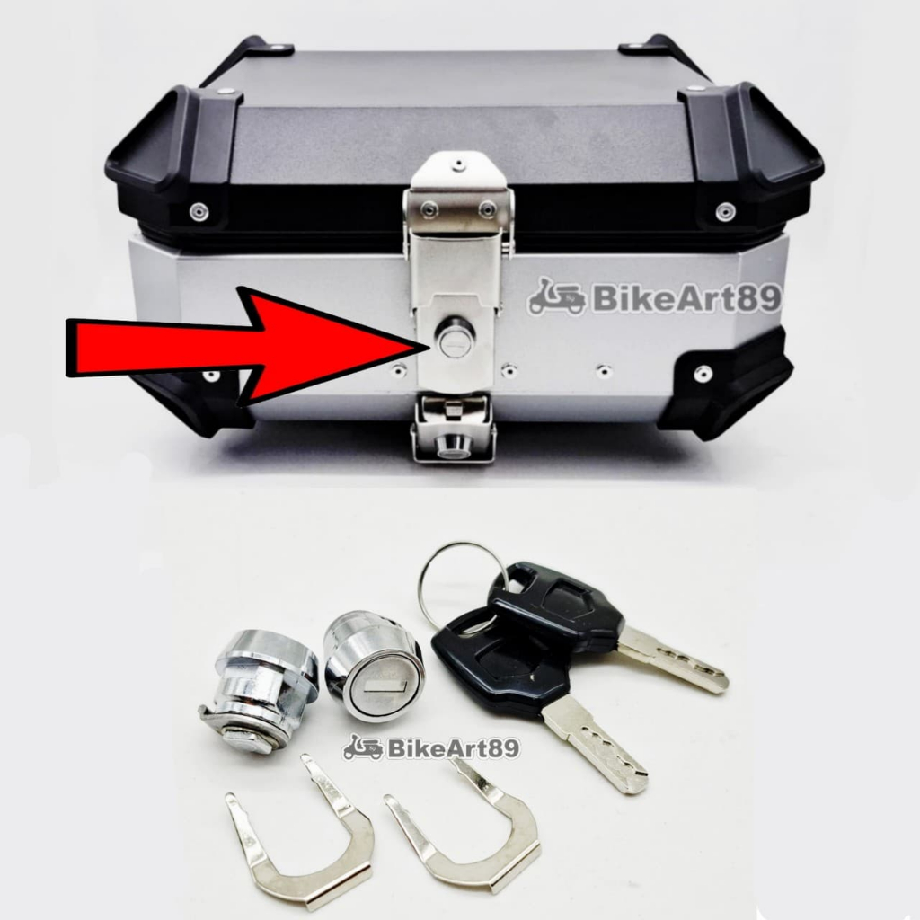 Top Box Aluminium Lock Key 1 Set 2 Pcs Single Lock For Motorcycle Box ...