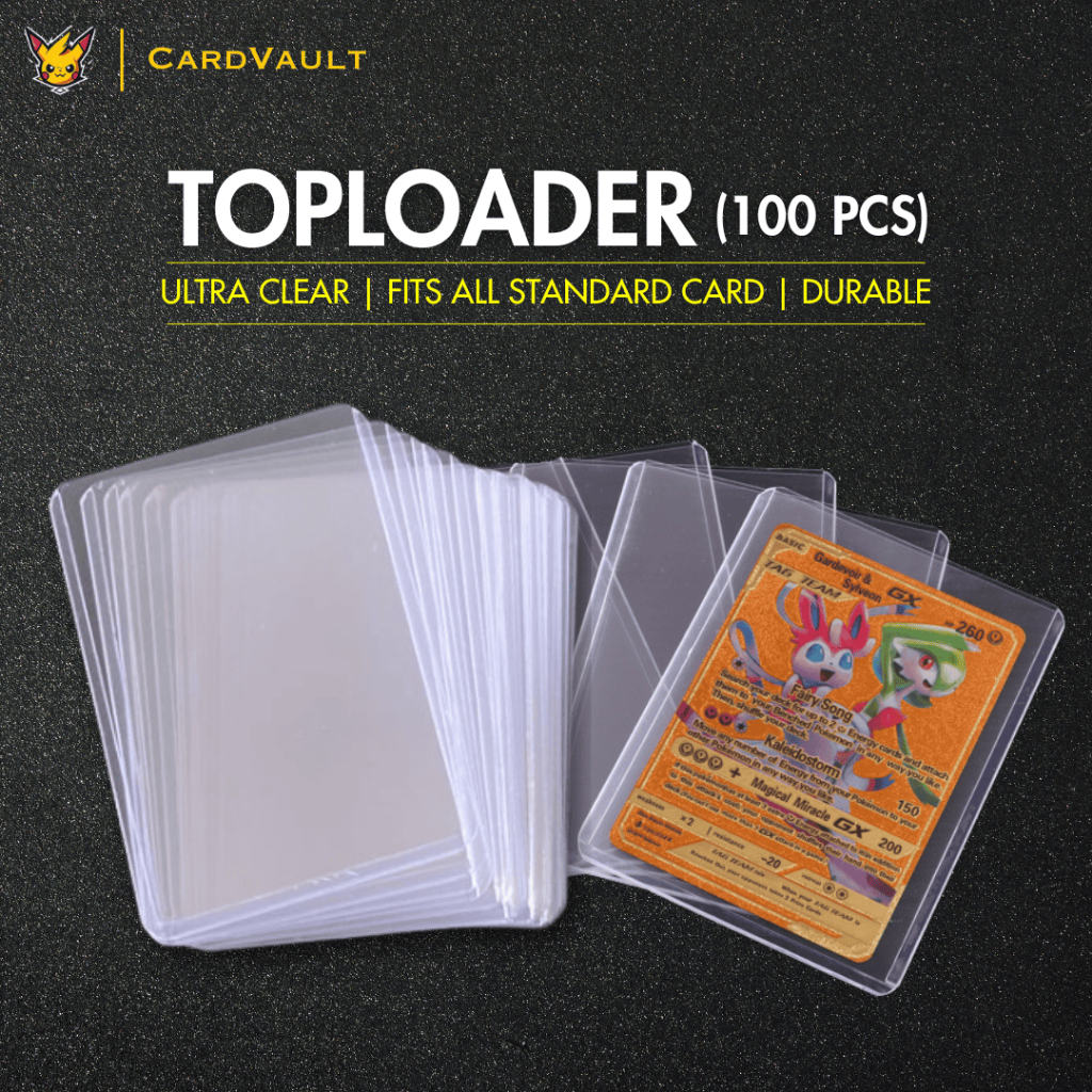 [100 Pieces] Toploader 35PT Clear Card Holder - Pokemon KPOP Yugioh ...