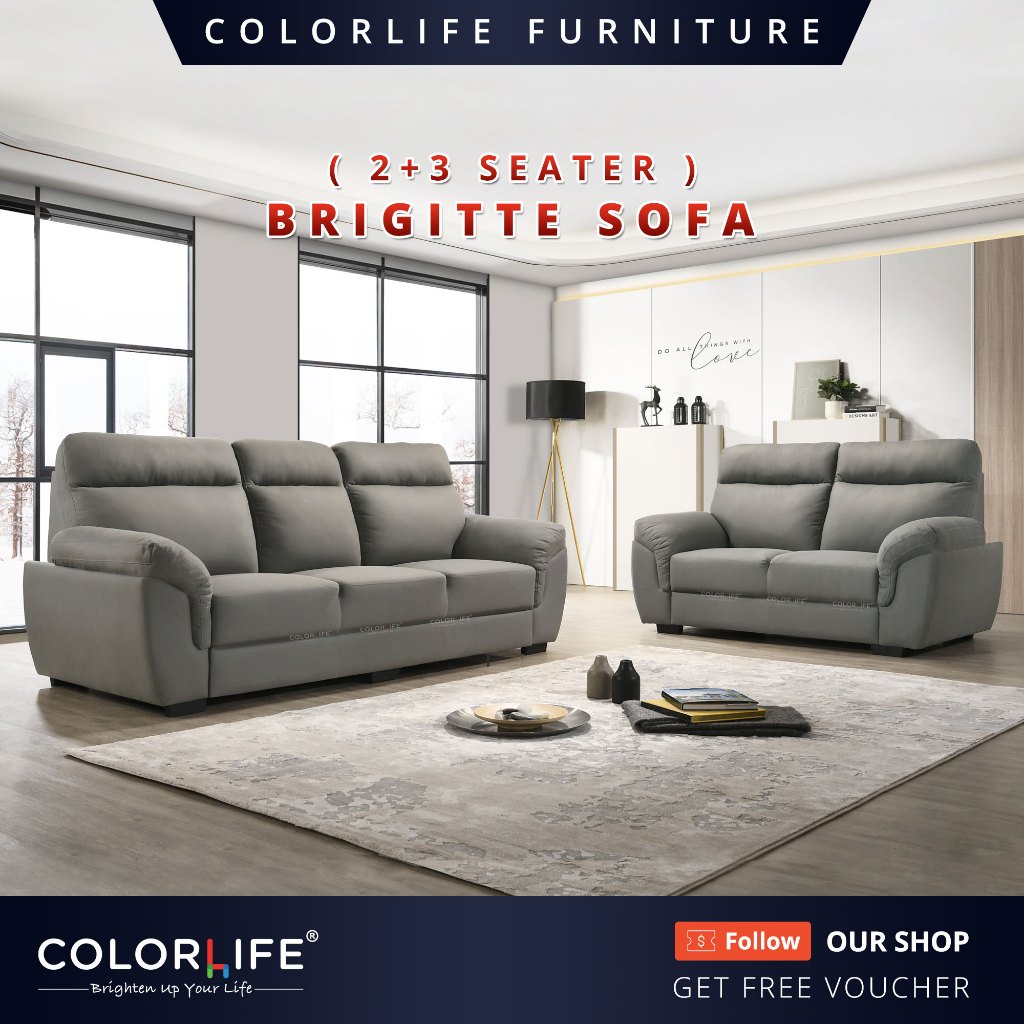 Color Life Brigitte Sofa (L-Shape/2+3 Seater) / Pet Friendly Sofa/ Anti Scratch/ Hot Selling ...