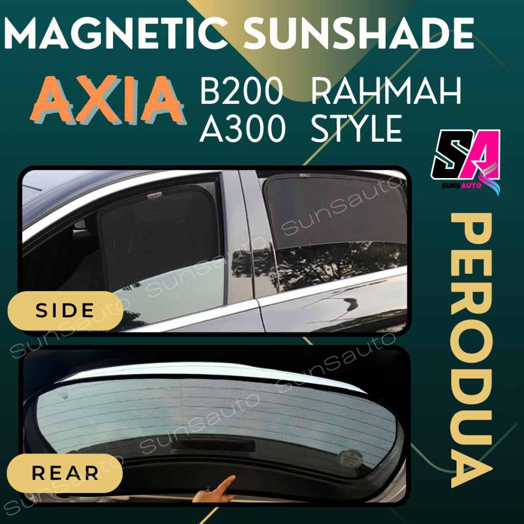 PERODUA Axia 2023 Axia Rahmah Magnetic Sunshade Rear Window Shade ...