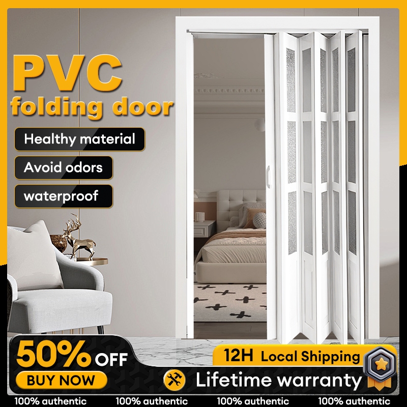 PVC folding door sliding door indoor bathroom kitchen balcony store ...