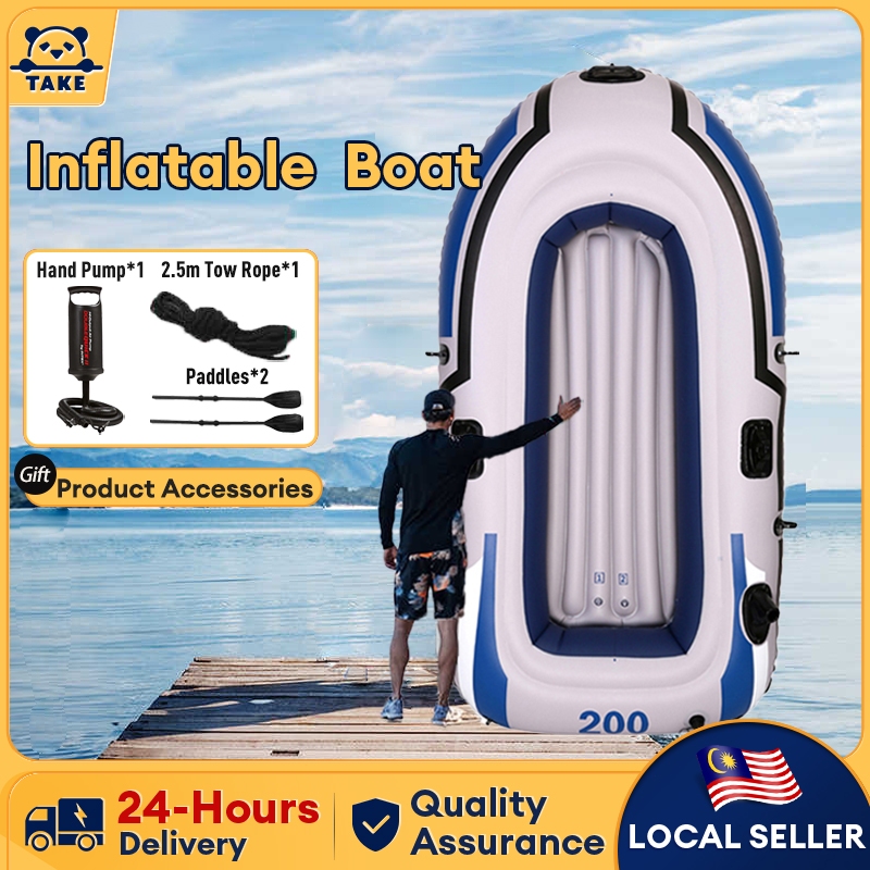 TAKE Inflatable Boat Heavy Duty Kayak 4 person Fishing Boat with ...