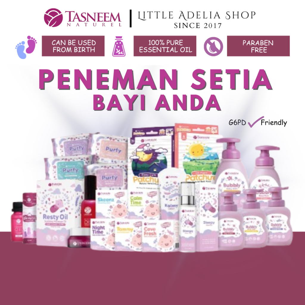 Tasneem Baby Balm Cough Patch Batuk Calm Time Sleep Time CF Rub T Rub ...