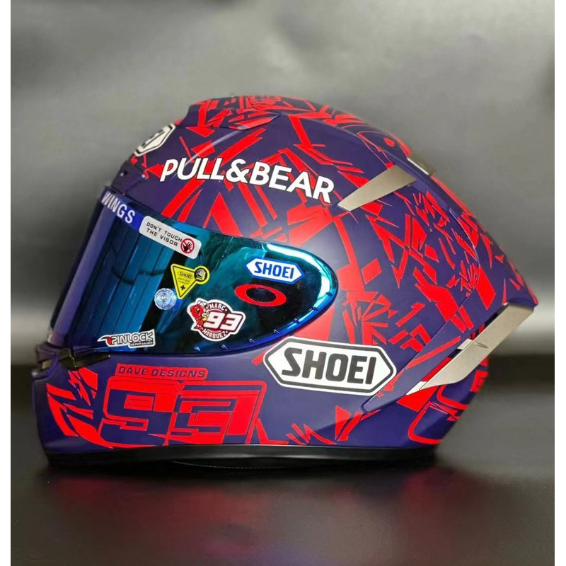 Shoei X14 Marquez 93 Maze Pull & Bear Motorcycle Riding Full Face ...