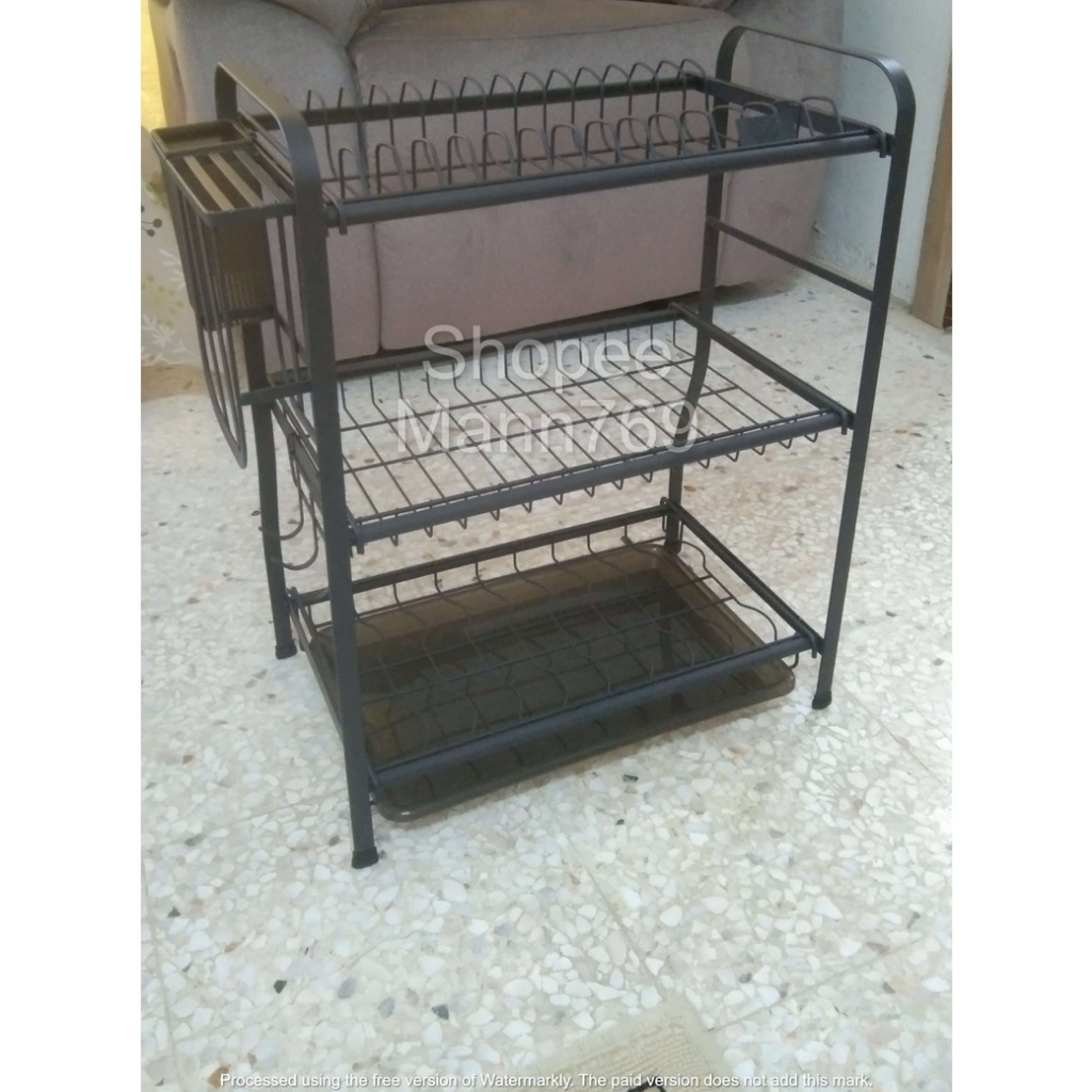 Top Point 3 Tier Rack No. 3821/3 Dish Drainer Dish Shelf Rack Rak ...