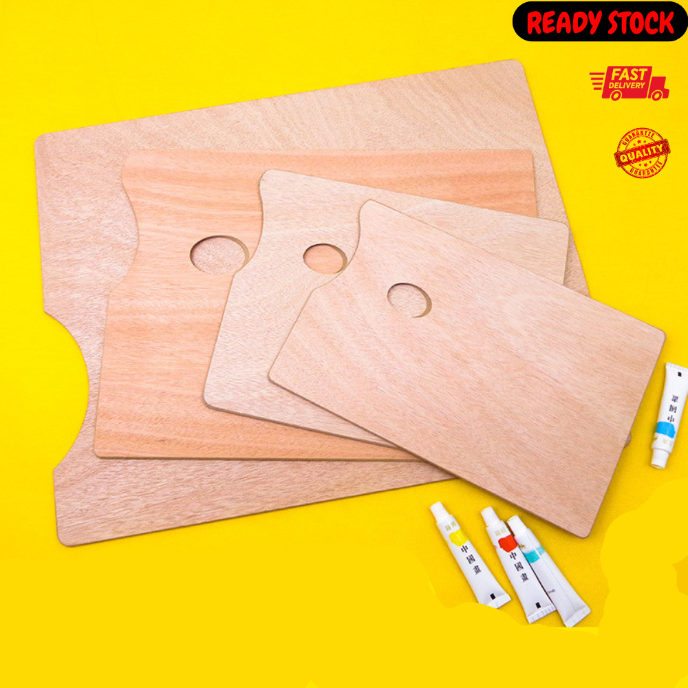 Wooden Square Color Palette Kayu Palet Warna For Acrylic Oil Colour ...