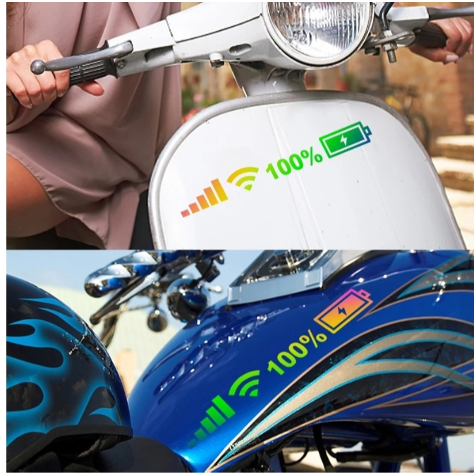 Wifi 100% Full Battery Charged Coverage Level Signal Decals Colorful ...