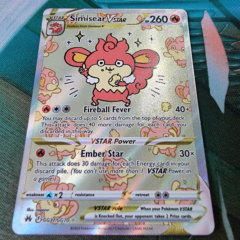 Pokemon TCG Singles (Original PTCG): SIMISEAR VSTAR Full Art Etched ...